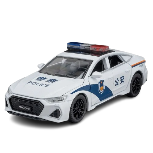 Autko Audi RS7 skala 1:32 szybki radiowóz Policja zabawka Sklep Puchatka